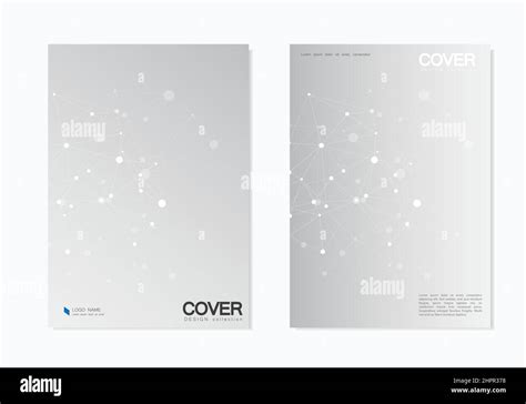 Brochure Template Design Abstract Connect Polygonal Network Background