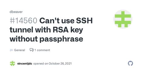 can t use ssh tunnel with rsa key without passphrase · dbeaver