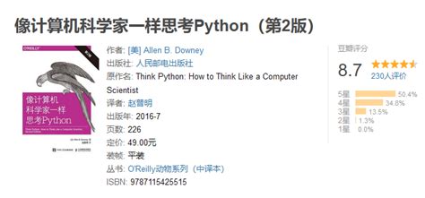 Python学习经典书籍完整书单整理像计算机科学家一样思考python第2版百度网盘 Csdn博客