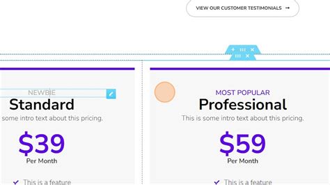 Using Pre Built Pricing Tables Components Greyboxpro