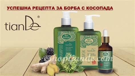 Шампоан маска тоник Активатори на растежа от Тианде Тианде