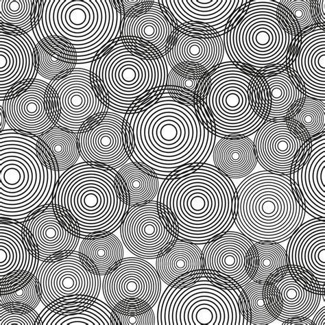 Black And White Circles Seamless Vector Vintage Pattern 14306691