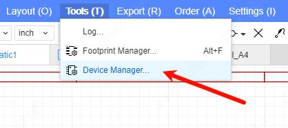 Device Manager EasyEDA Pro User Guide