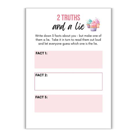 2 Truths And A Lie Party Game For Teens Simplify Create Inspire