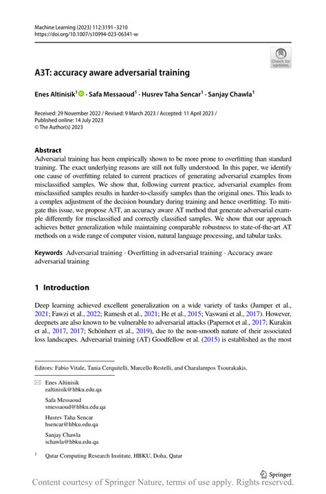 Pdf A3t Accuracy Aware Adversarial Training