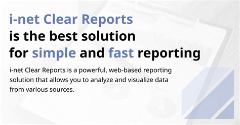 I Net Clear Reports Simple And Fast Web Based Reporting Solution