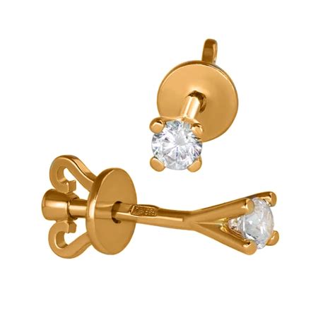 Золотi сережки пусети з куб окс цирконію арт СП129и ціна 5302 92