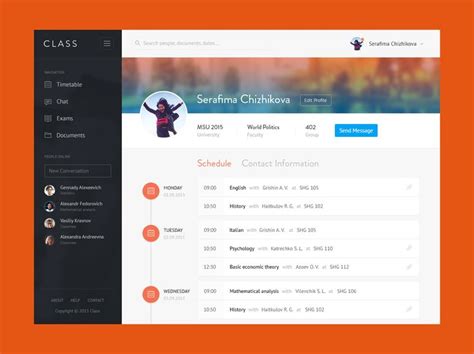 Class App Profile Class App Web App Design App Design