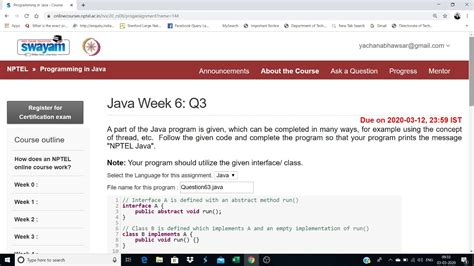 Java Programming Week 6 Programming Assignment Youtube
