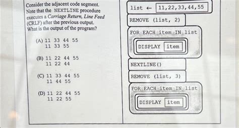 Solved Consider The Adjacent Code Segment Note That The