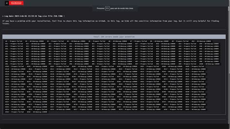 We Are Receiving A Lot Of Issue About Prepare Failed About More Than 264 Errors · Issue 7617