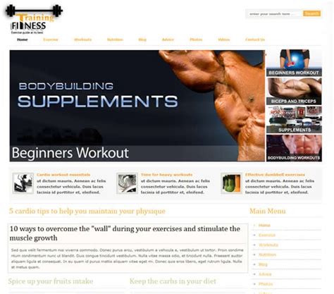 User Interface Design For Fitness Training Workout For Beginners