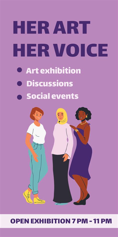 Self Hugging Ladies With Quote Womens Day Sign Template Square Signs