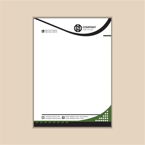 세련되고 전문적인 벡터 레터헤드 템플릿 프리미엄 벡터