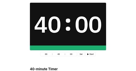 40 Minute Timer