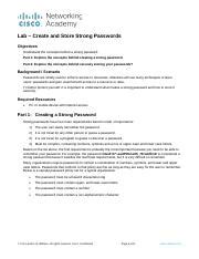 Lab Create And Store Strong Passwords Pdf Lab Create And Store Strong Passwords
