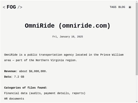 Omniride Bus Service Notifies Victims Of Data Breach Claimed By Ransomware Gang Comparitech