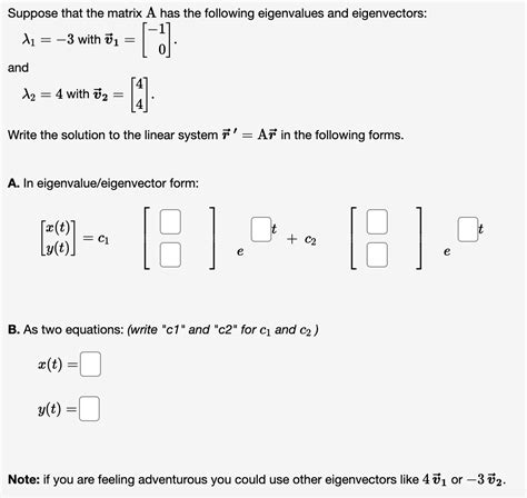 Solved λ1−3 With V1 −10 And λ24 With V2 44 Write The