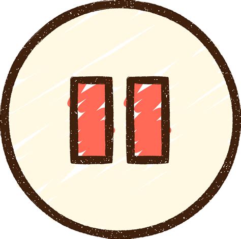 símbolo de pausa dibujo de tiza 12223967 Vector en Vecteezy