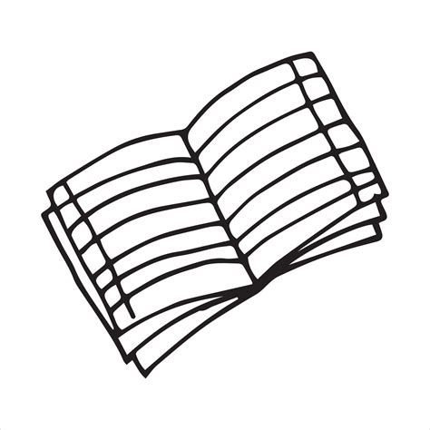 Vector Drawing In Doodle Style School Notebook Simple Line Drawing Sketch Theme Back To