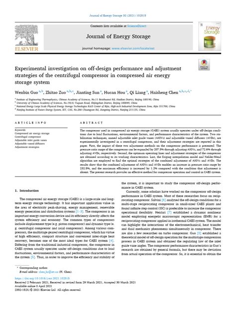 Experimental Investigation On Off Design Performance And Adjustment Pdf Mathematical