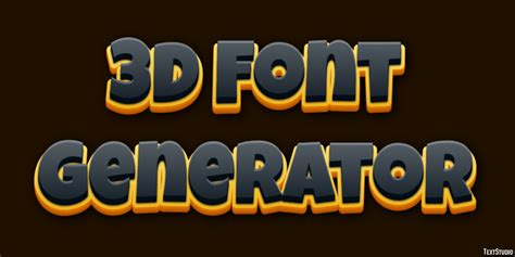 3d Font Generator Text Effect And Logo Design Font