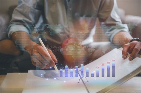 Analyst Working With Business Analytics And Data Management System On Computer Make A Report