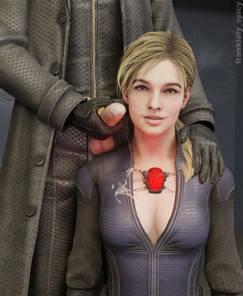 Resident Evil Sex Art Jill Valentine Sasha Zotova Smiling At Viewer Asian Pale Skinned