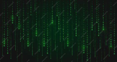 Premium Vector Matrix Style Binary Code Programming Code Falling Numbers Vector Illustration