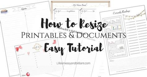 How To Resize And Print Printables In Microsoft Word Printables Easy Tutorial Words