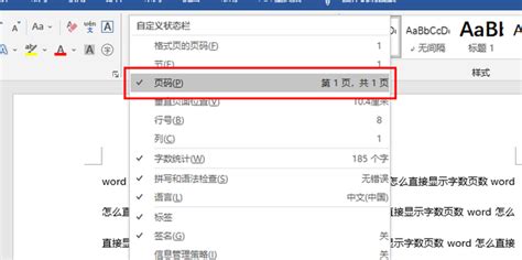 word怎么直接显示字数页数 360新知