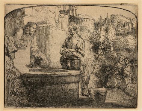 Sold At Auction Rembrandt Rembrandt Van Rijn Christ And The Woman Of Samaria An Arched Print