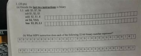 Solved 120 Pta A Encode The Last Two Instructions In