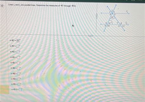 Solved Lines I1 And I2 Are Parallel Lines Determine The Chegg