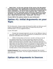 Informal Logic W1d1 Docx Hello Class In This New Revision Of The Course The Discussion