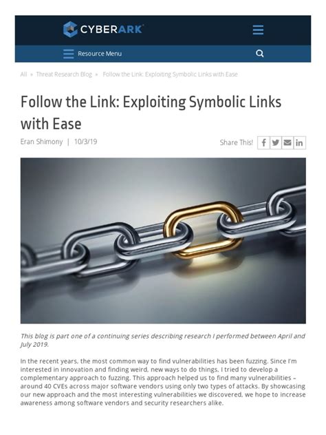 cyberark com resources threat research blog follow the link exploiting symbolic links with