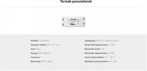 Vezeték Nélküli Relé Sonoff Basic R2 Okos Házak