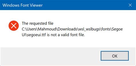 Font Files Created In Wsl Directory Cannot Be Opened Issue Microsoft Wsl Github