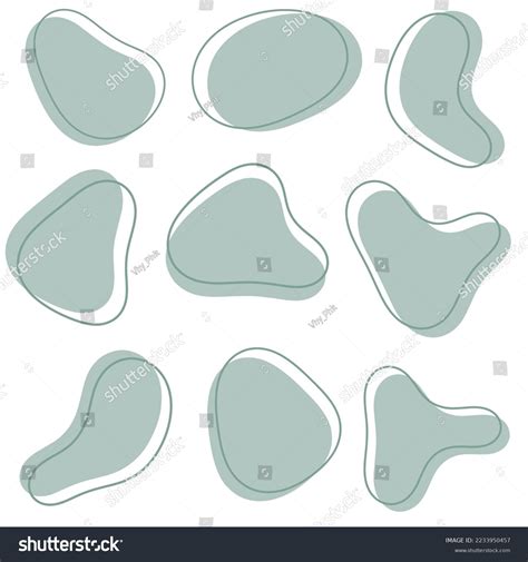 Organic Abstract Random Blob Shapes Minimal Stock Vector Royalty Free