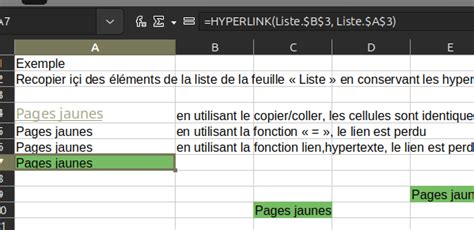 Calc copier cellule avec lien hypertext Français Ask LibreOffice