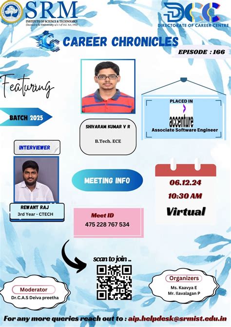 Placement Accenture Srmist Srm Grateful Shivaram Kumar V R 11