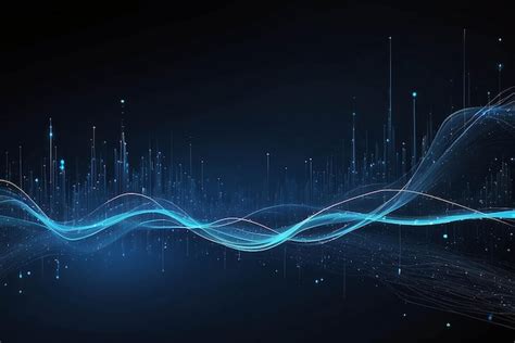 Premium Photo Abstract Blue Data Lines Stock Illustration