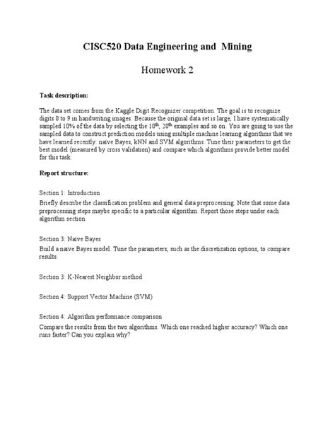 Cisc520 Data Engineering And Mining Homework 2 Pdf