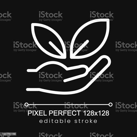 자연 관리 픽셀 어두운 테마에 대 한 완벽 한 흰색 선형 아이콘 개념에 대한 스톡 벡터 아트 및 기타 이미지 개념 검은색 농업 Istock