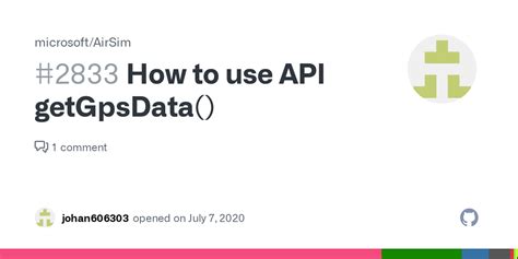How To Use Api Getgpsdata · Issue 2833 · Microsoftairsim · Github