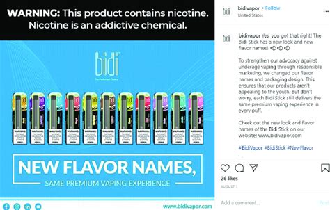 Bidi Stick Non Characterising Flavour Promotion On The Bidi Vapor