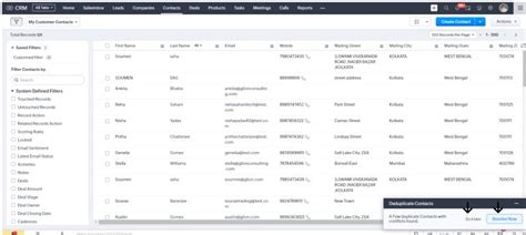 How To Deduplicate Leads Accounts And Contacts In Zoho Crm