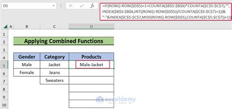 How To Get All Combinations Of Columns In Excel Easy Ways