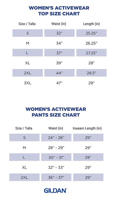 Gildan Size Chart Active Workwear Bookcityorkr