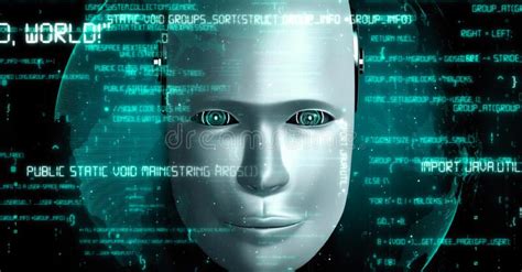 Futuristic Robot Artificial Intelligence Huminoid Ai Programming Coding